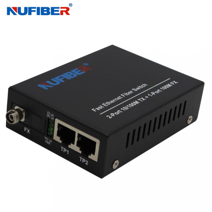 100Mbps 2 Port Fiber Optic Switch forward switching mechanism