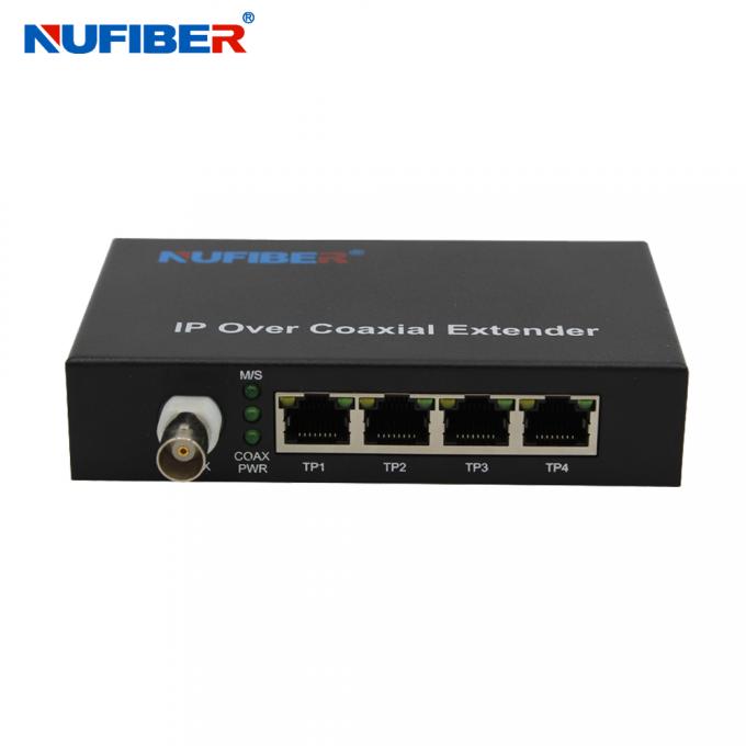 10 / 100m 4 IP Over Coaxial Extender 4 UTP To BNC Converter 2km Power ...