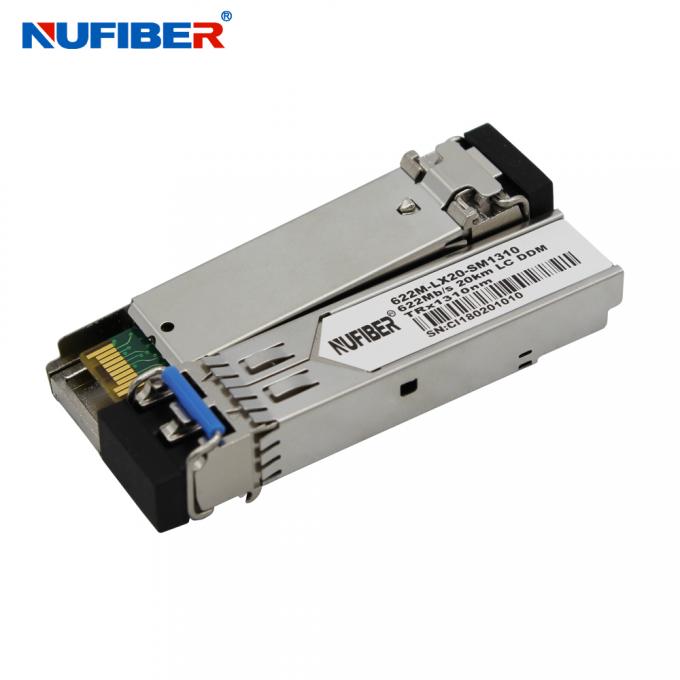 622Mb/s SFP Transceiver singlemode dual fiber 20km 1310nm LC DDM