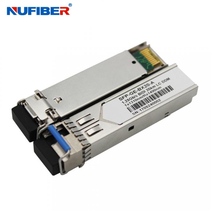 Simplex LC 1.25G Sfp Transceiver Single Mode , Sfp Module 1310nm 1550nm
