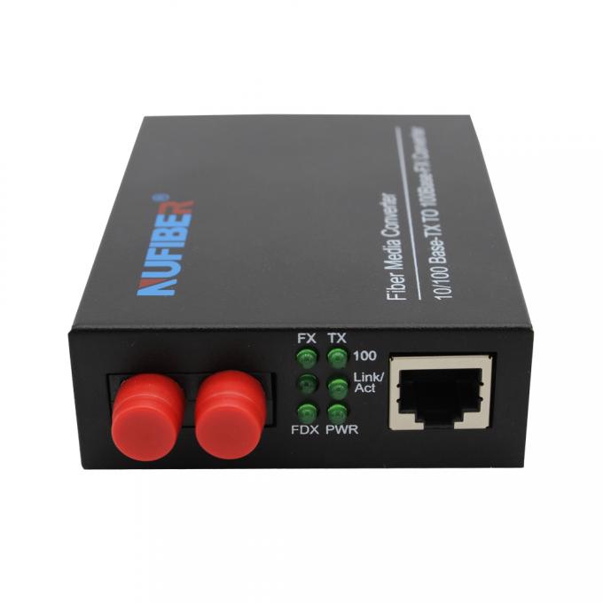 FC Connector DC5V Fast Fiber Media Converter 10/100M To RJ45