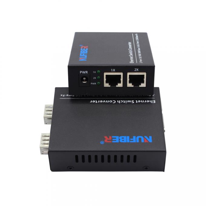 DC5V Gigabit Fiber Ethernet Switch , 2 Port SFP Ethernet Switch