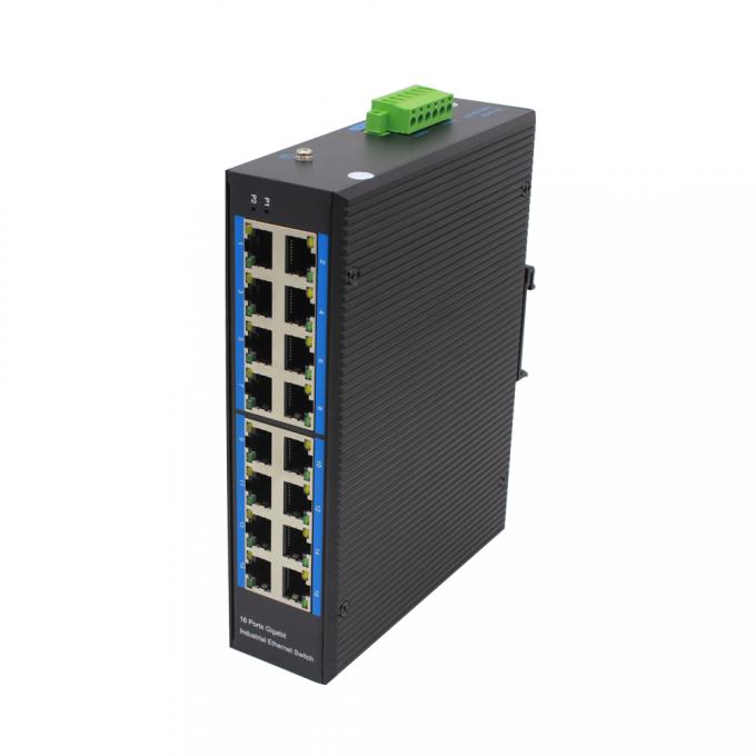 16*1000Mbps UTP RJ45 Unmanaged Industrial Switch Din Rail Type