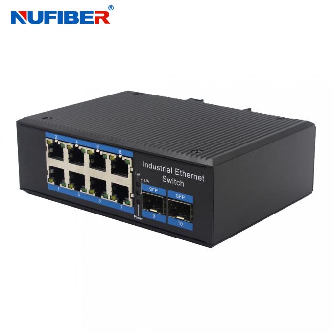 Unmanaged Gigabit Industrial Ethernet Switch 2 SFP 8 RJ45 Port 10/100 ...