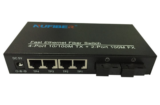 1000M 4 port Fiber Optic Ethernet Switch