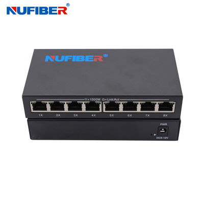 8 UTP Port 10/100/1000Mpbs RJ45 Gigabit Ethernet Switch DC5-12V