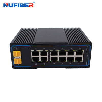 Managed Industrial SFP Switch Gigabit 12 10/100/1000M to 2 1000M SFP ...