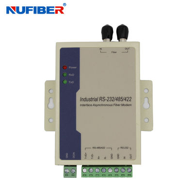 Fiber Modem RS485/422/232 to Fiber Converter Din Rail Mount RS485 over ST Fiber Extender DC9-36V