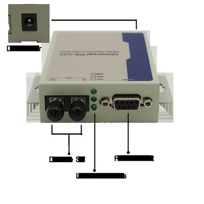 MM 2km Rs232 To Fiber Converter Internal Or External Power Choice