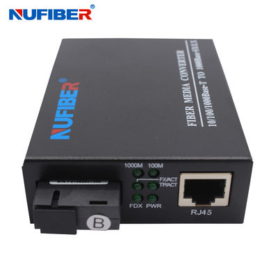 Nufiber Gigabit Media Converter 10/100/1000M Simplex Single Mode 1310nm ...