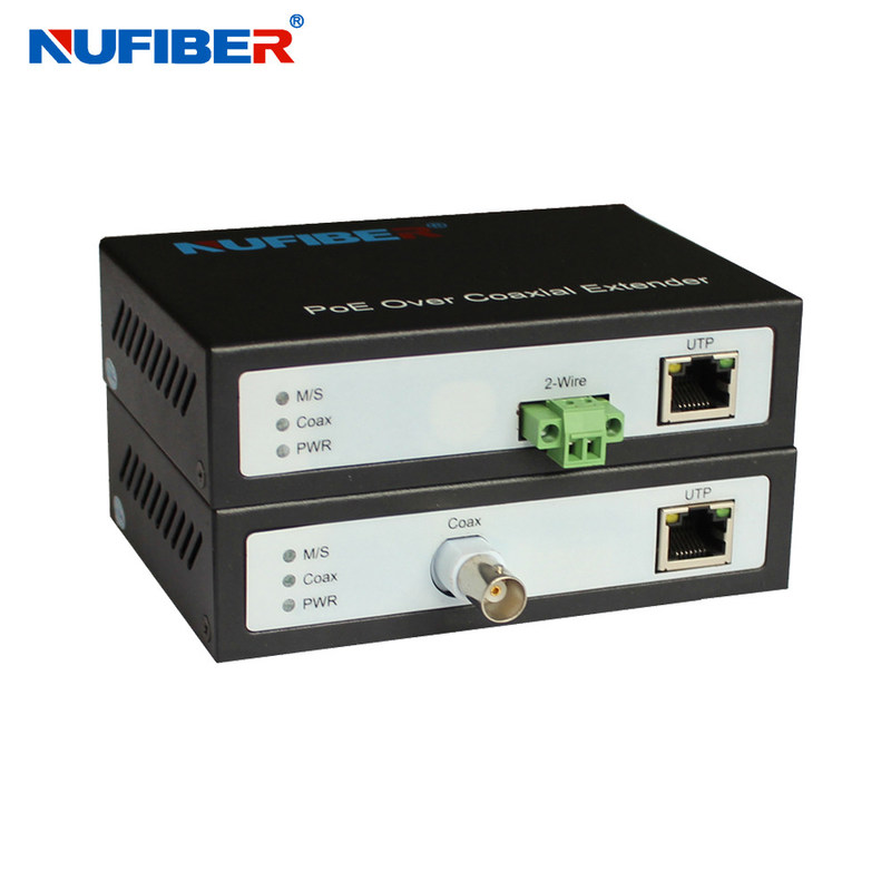 POE IP Over 2 Wire Ethernet Over Coaxial Extender 300m DC52V For ...