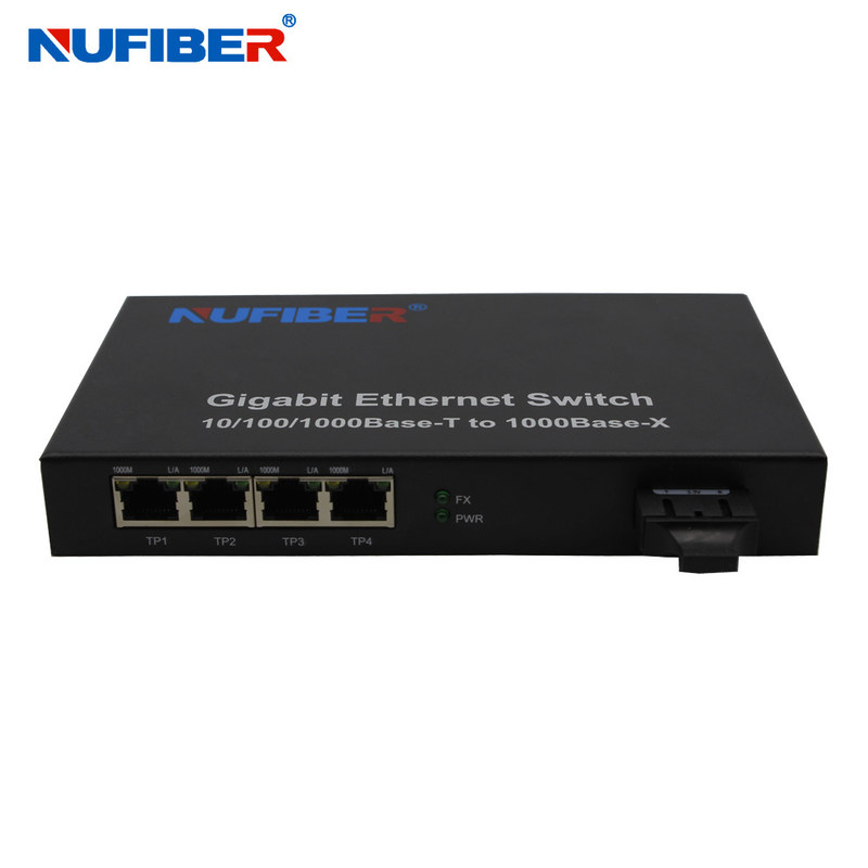 10/100/1000M 4-port Rj45+1 fiber port dual fiber port MM 850nm 0.55km ...