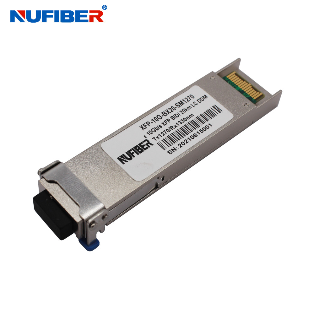 XFP-10G-BX20-SM1270 Bidi 10G LC 10km 1270 / 1330nm XFP Transceiver Module Cisco Huawei Compatible