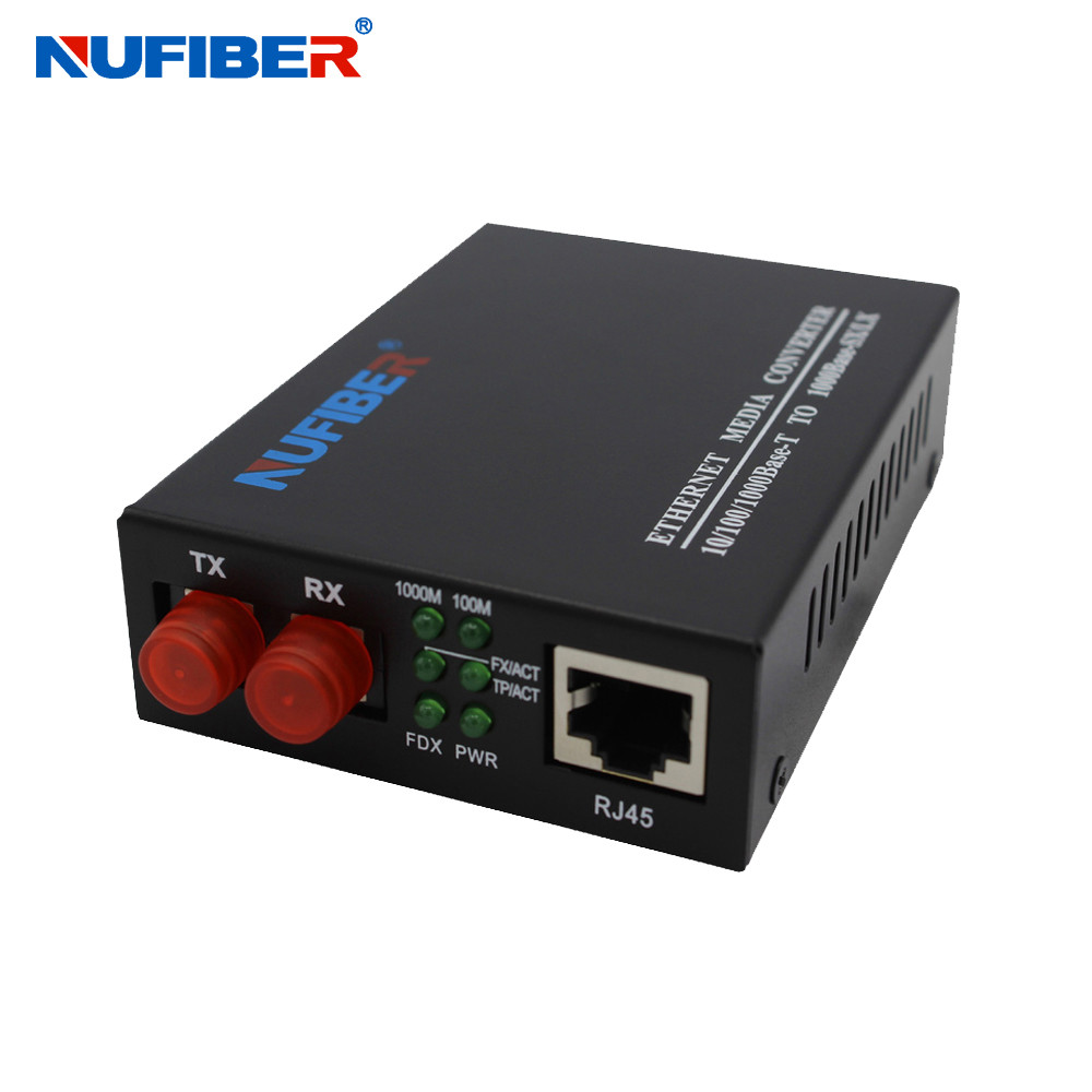 Gigabit FC Connector Fiber Media Converter 1000M FC to 10 / 100 / 1000M ...