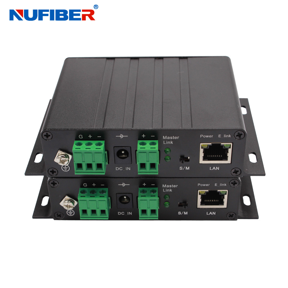 10/100Mbps IP over 2-wire Extender with POC function DC48V Power Supply