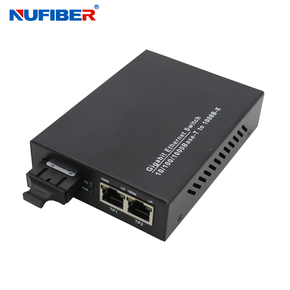 1000M 2-ports Rj45 1 fiber ports SM Bidi SC 1310nm/1550nm Gigabit fiber ...