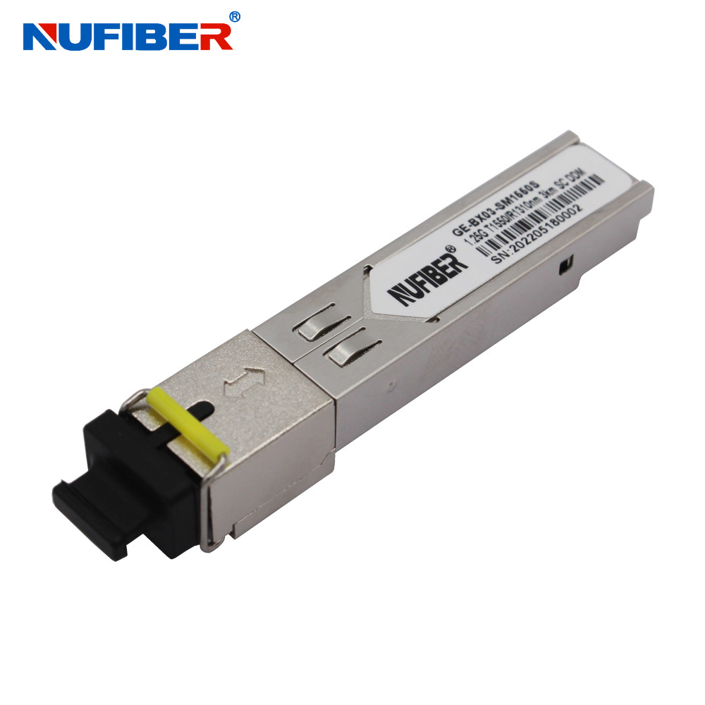 1.25G 3KM Gigabit SFP Transceiver 1310nm / 1550nm WDM Module SC DDM