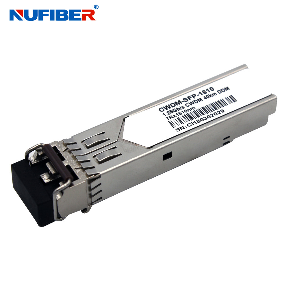 80km 1.25G CWDM SFP Module Transceiver 1270nm-1610nm Duplex LC SM