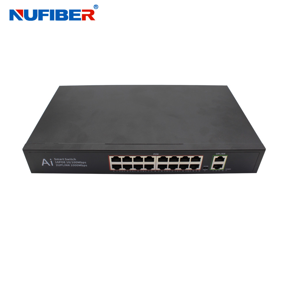 10 / 100M Active 16 Ports POE Ethernet Switch 48V POE Powered Switch