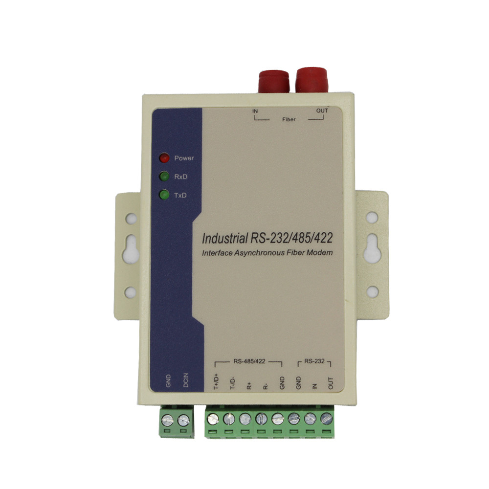 Serial to Fiber Converter RS485/422/232 Fiber Modem SM Duplex 20km ...