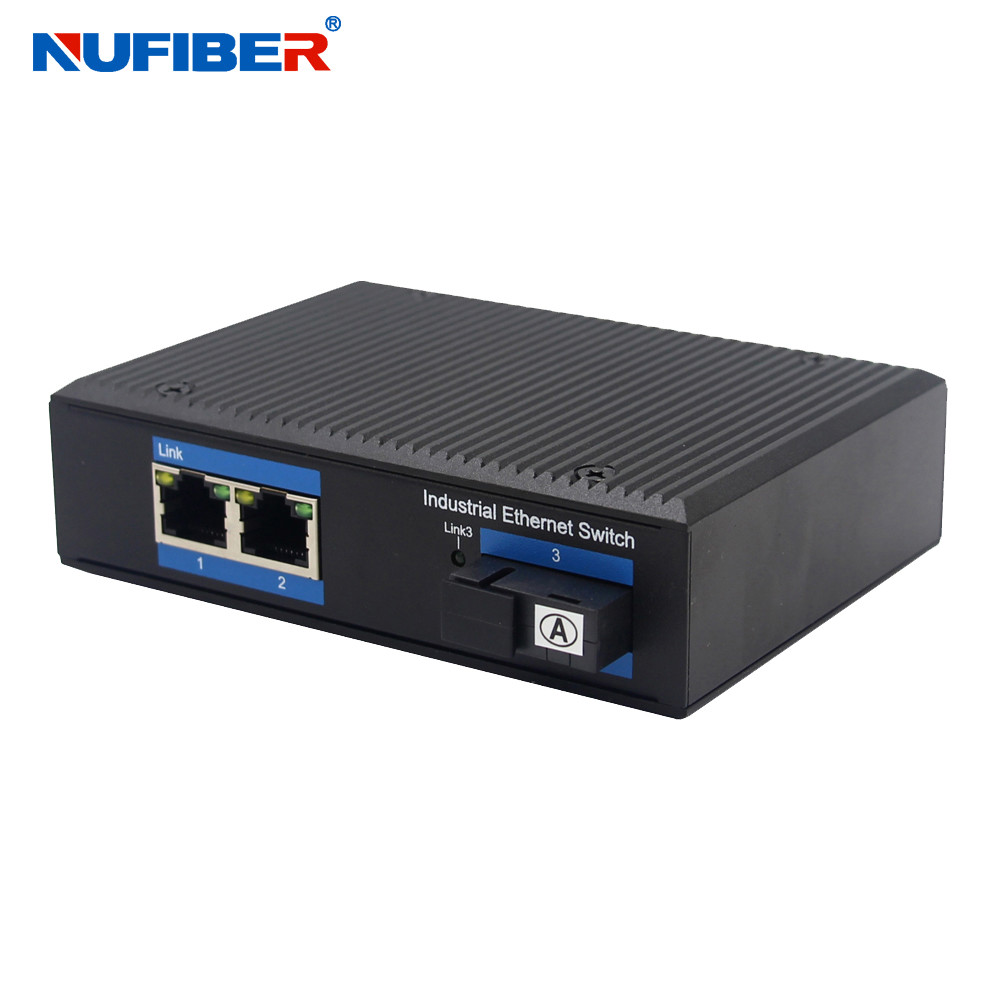 2 RJ45 Simplex SM 1310nm / 1550nm 20km SC Fiber Media Converter ...