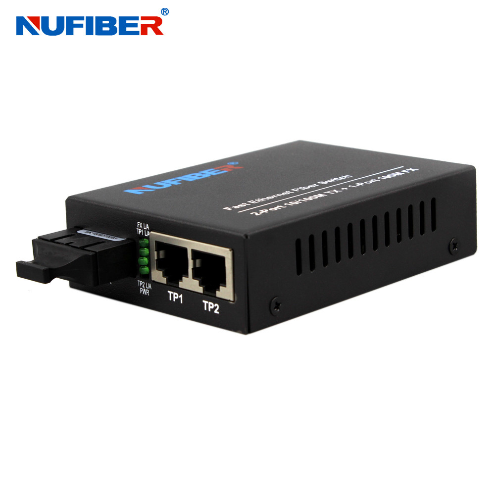 100Mbps 2 Port Fiber Optic Switch forward switching mechanism