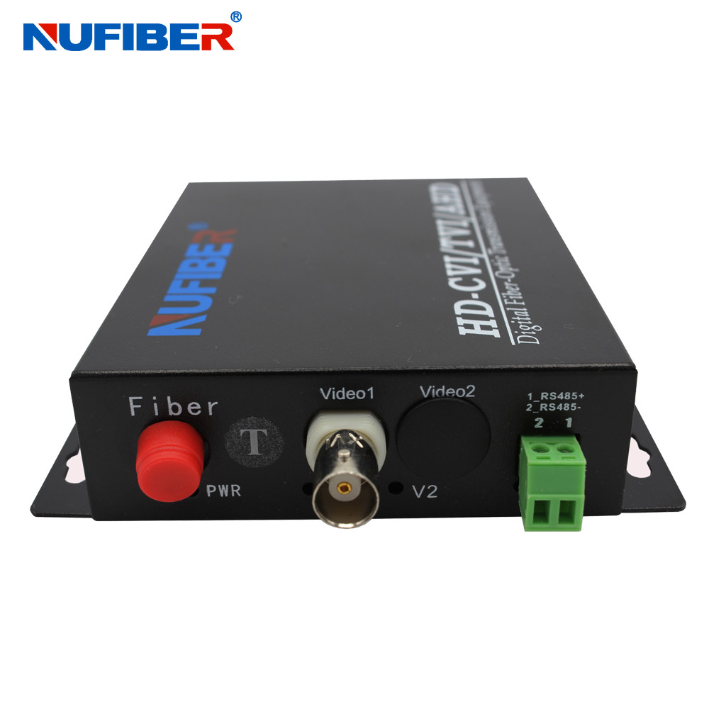 1RS485 1BNC Fiber Audio Converter , Optical Video Transmitter And ...