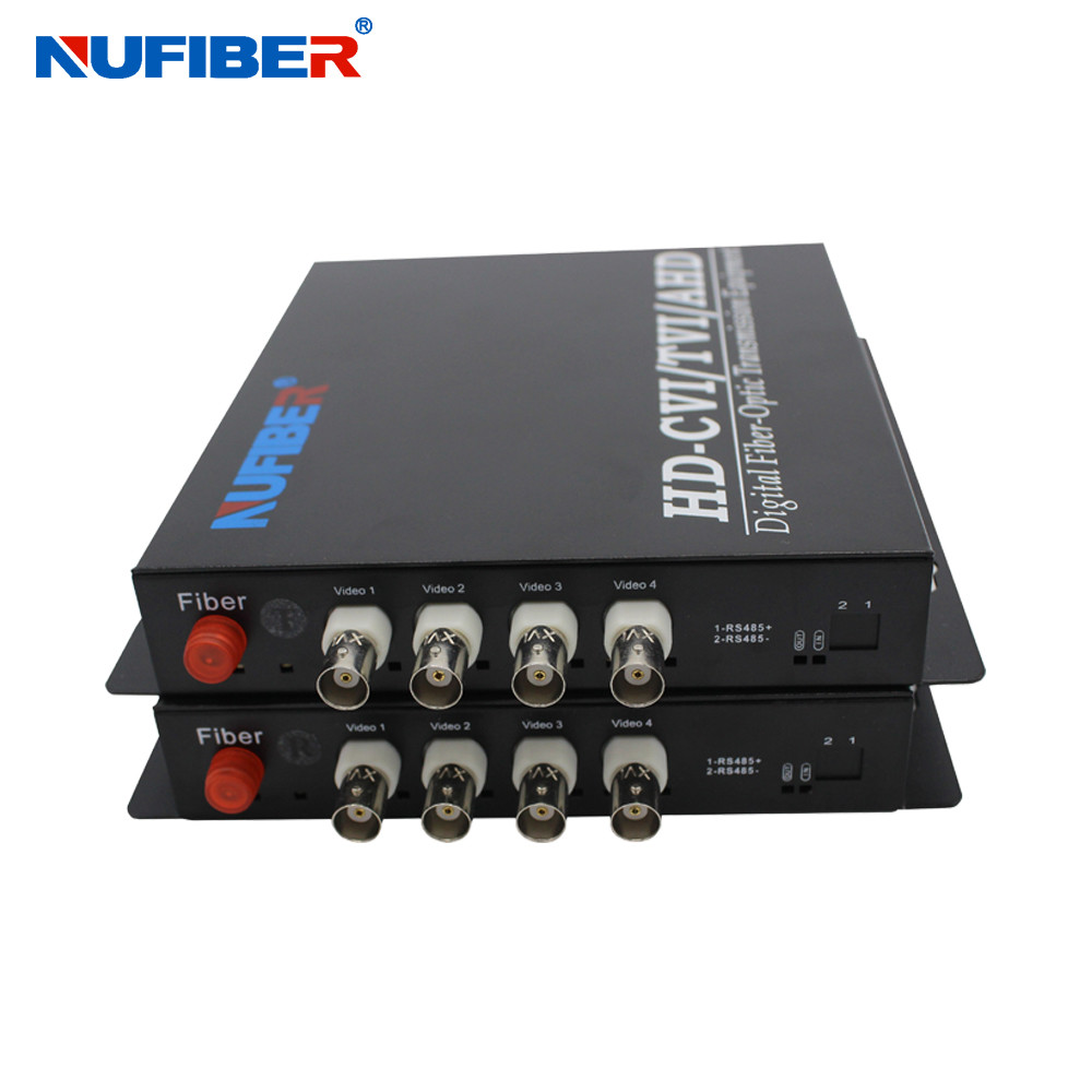 NF-4V1D-1080P-T/R-F20 4BNC Fiber Coaxial Video Converter HD Fiber Video ...