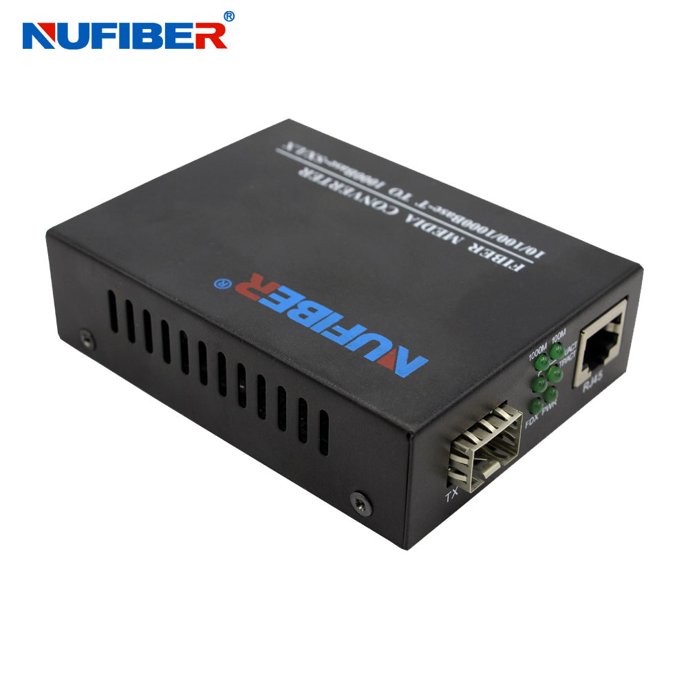 Gigabit SFP Slot Optic Media Converter 10/100/1000M SFP to UTP Ethernet ...