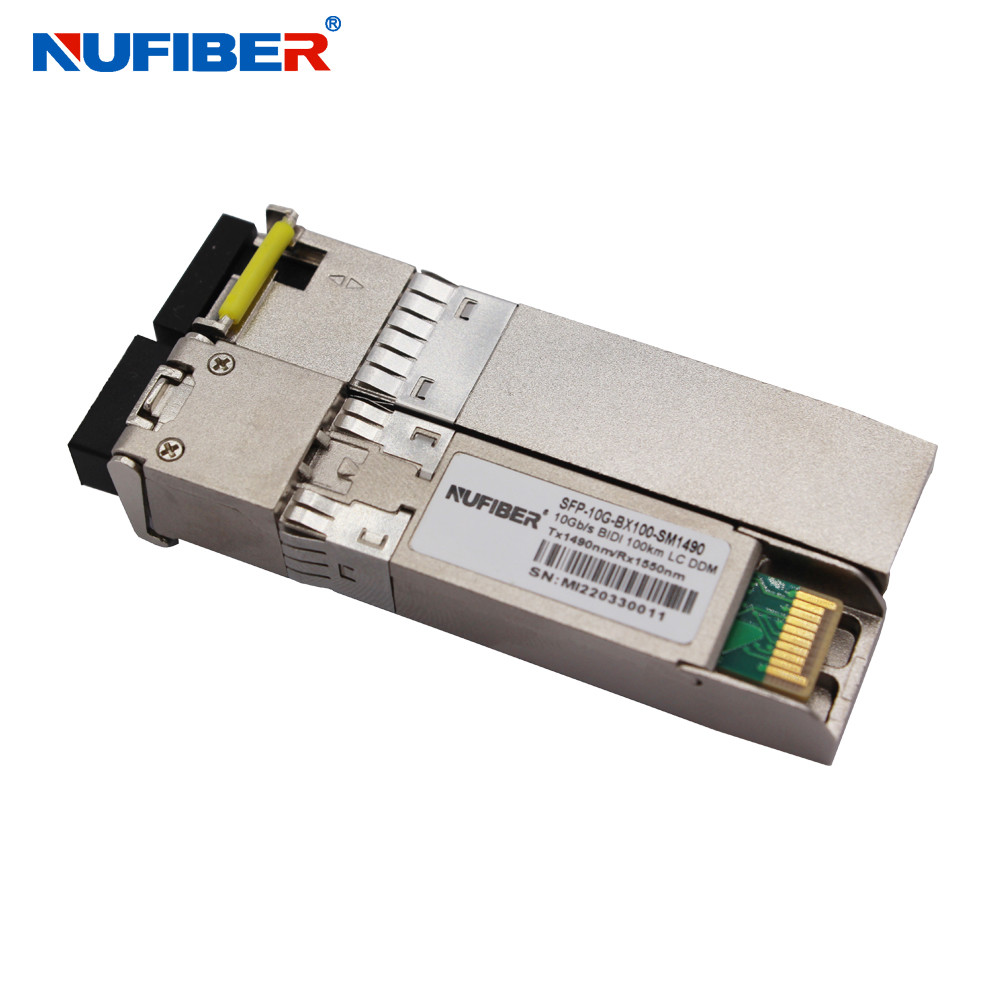 10G 1490 / 1550nm WDM SFP Module Bidi 100km Simplex SM LC Connector