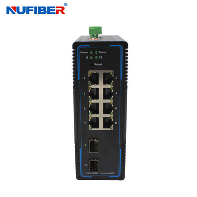 Industrial Grade Managed Ethernet Switch 8 UTP 2 SFP Slot Din Rail ...