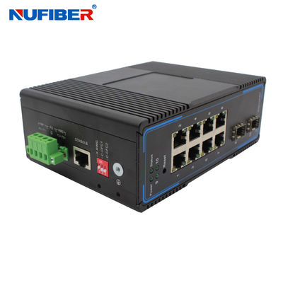 Industrial Grade Managed Ethernet Switch 8 UTP 2 SFP Slot Din Rail ...