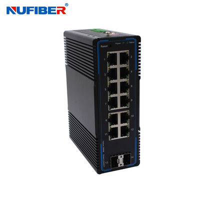 Layer 2 Industrial Managed SFP Switch 2x1000M SFP Port To 12x10/100 ...