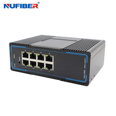 Din Rail Mount Managed Industrial Ethernet Switch Gigabit 8 RJ45 ...