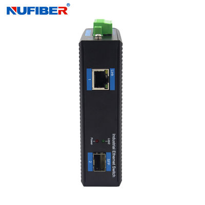 Gigabit SFP to RJ45 UTP Fiber Media Converter Din Rail 24V Power Supply
