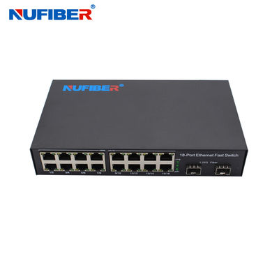 OEM 16 UTP Ports Gigabit 2 SFP Ports 10/100/1000Base-T 16 Ports to 2*1.25G SFP Module Fiber ...