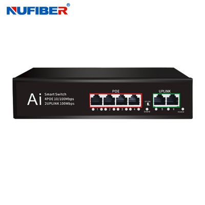 NF-PSE5204F Fast and Forward POE Powered Switch 10/100M 4 POE Port 2 ...
