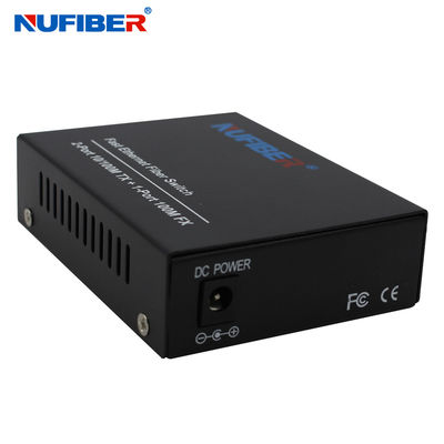 100M Ethernet Fiber Switch 2 UTP 1 SC Port Single Mode Single Fiber ...