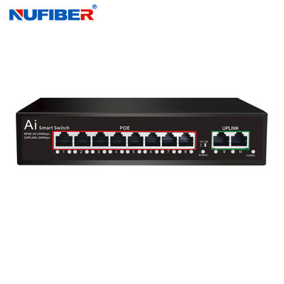 Ethernet Fiber Switch With POE Function 8 Ports 10 / 100M POE Powered ...