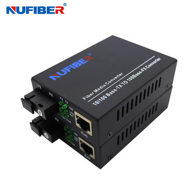 10/100M Fiber Media Converter Single Mode Simplex 1310nm / 1550nm 20km ...