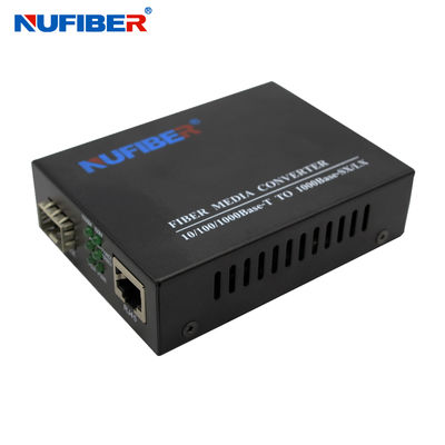 Gigabit SFP To RJ45 Media Converter , UTP To SFP Converter DC5V 1A For CCTV