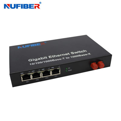 1000M 4-port Rj45+1 fiber port with SM Dual fiber FC 1310nm Optic Fiber ...