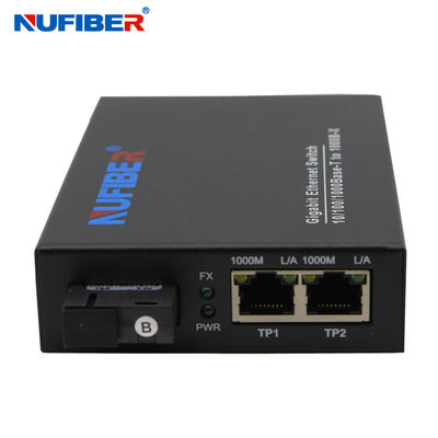 2port Gigabit Ethernet Network Switch With Fiber Ports Small Power ...