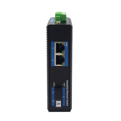 Fiber To 2 UTP Port Unmanaged Industrial Ethernet Switch