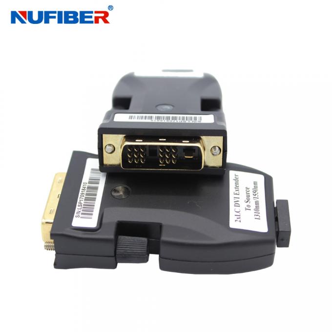 Multimode 2 Core LC Mini DVI To Fiber Extender EDID 500 Meters